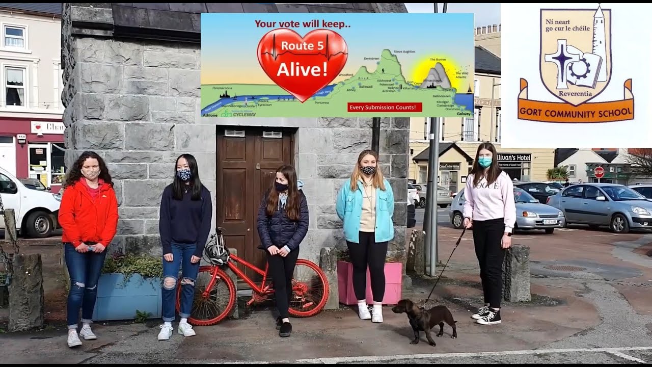 TY students from Gort Community School promoting Red Route 5 Cycle Way ...