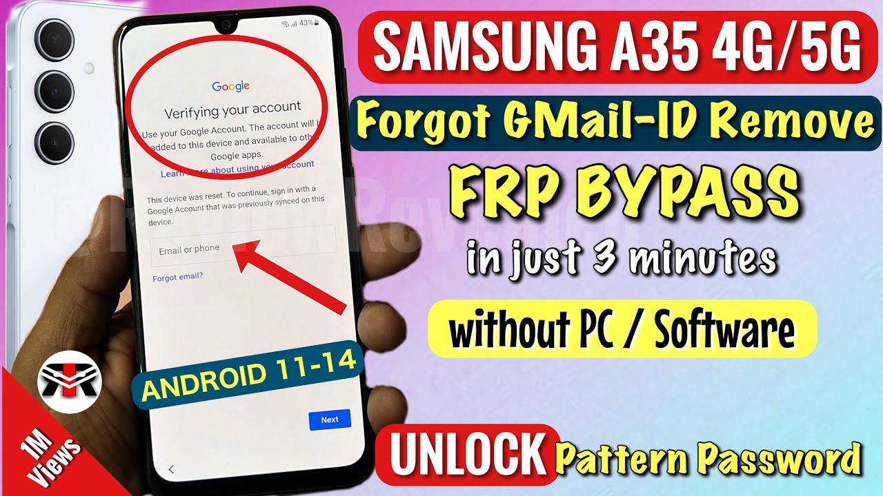 🔥Samsung A35 5g Google Account Bypass Without Pc, A356E FRP Android 14 ...
