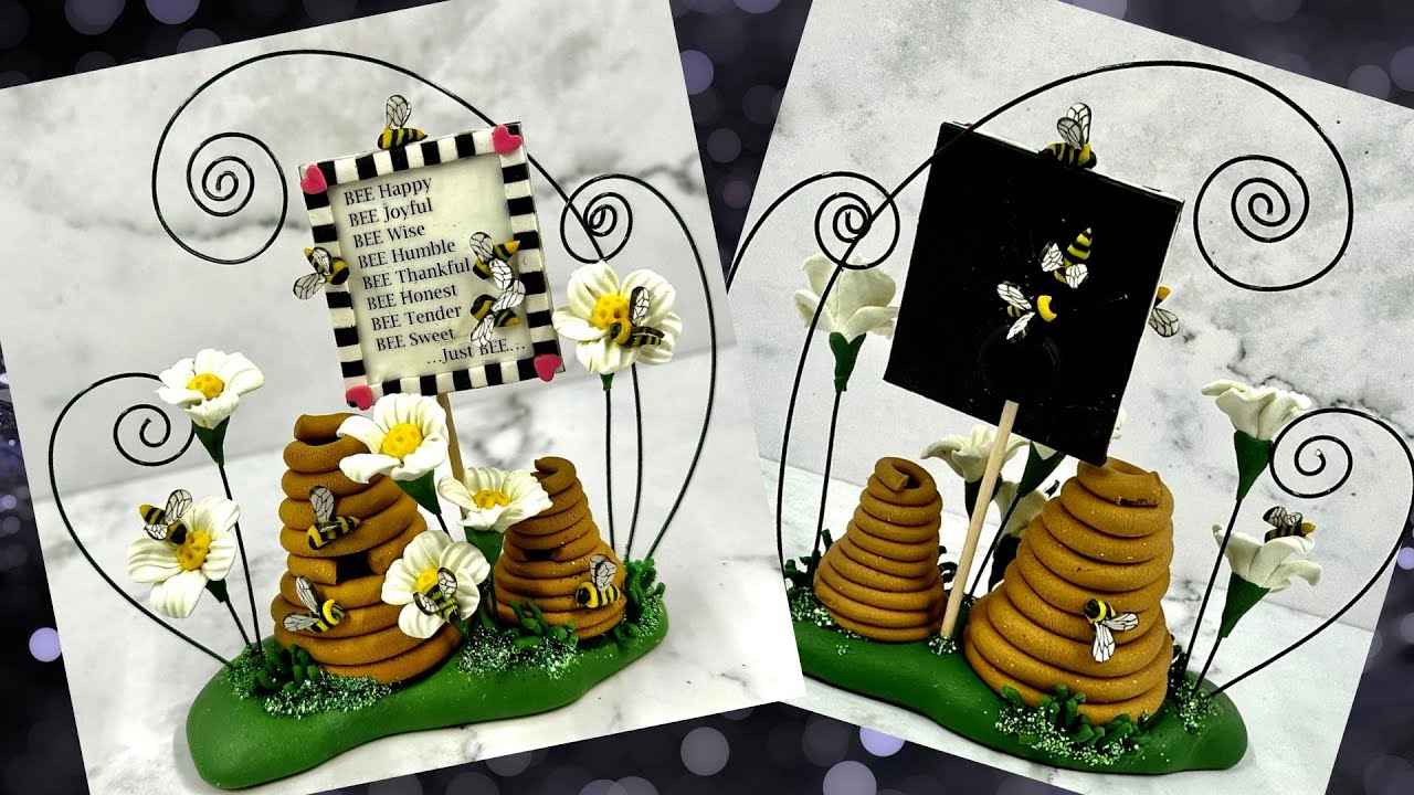 POLYMER CLAY MINIATURES TUTORIAL: BEE EVERYTHING...JUST BEE... - YouTube
