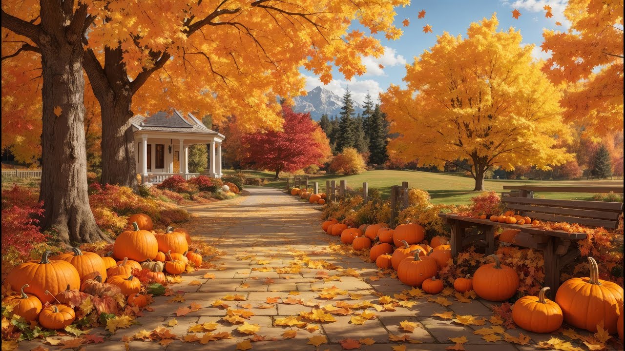 Enchanting Autumn Farm Ambience with Calm Fall Music🍁Cozy Autumn ...