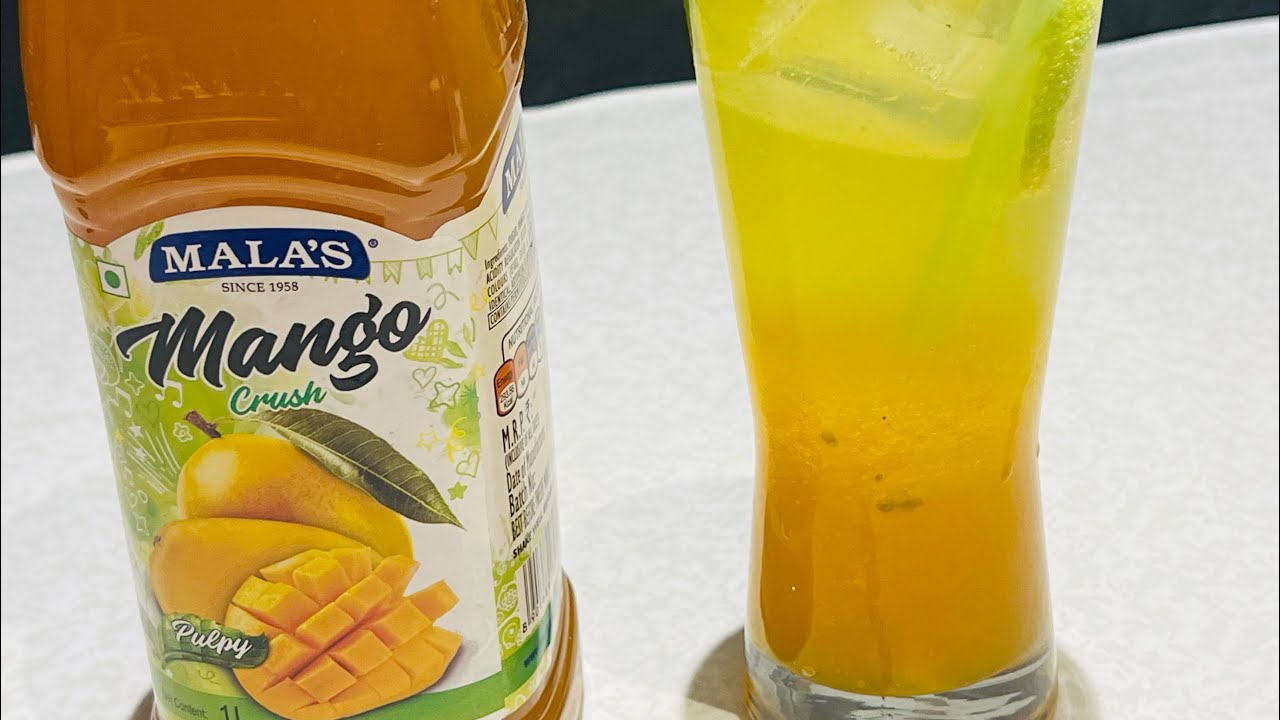 Instant mango squash || mango syrup || mala’s || mango crush || mango ...