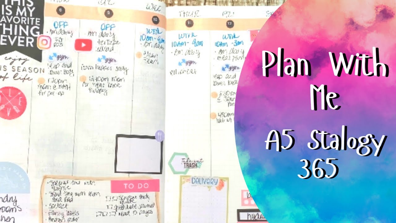 A5 Stalogy 365 Plan With Me | 8-14 May 2023 | No Sticker Kit - YouTube