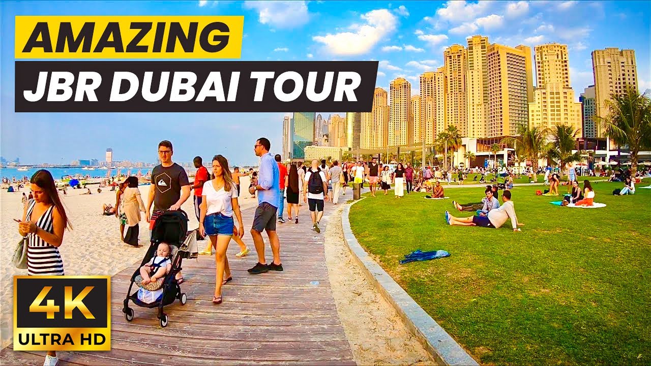 4K Amazing Jumeirah Beach Residence Walking Tour (JBR) | JBR Beach ...