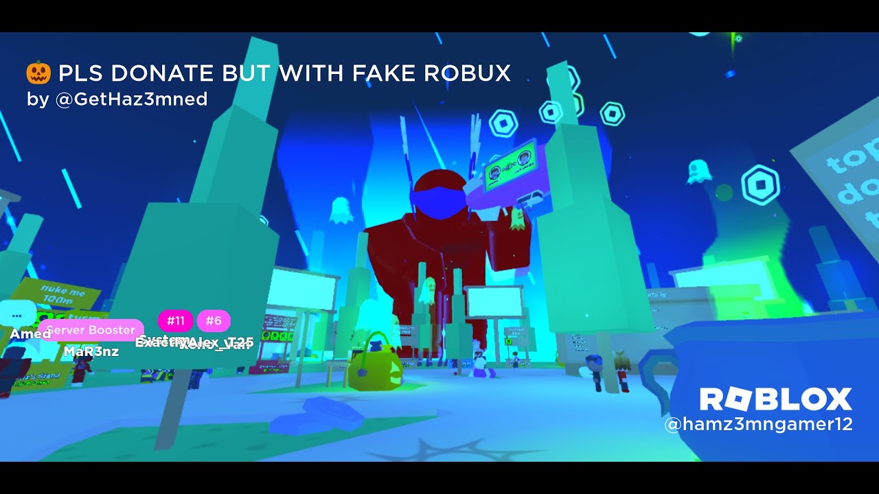 Roblox pls donate but with fake robux - YouTube