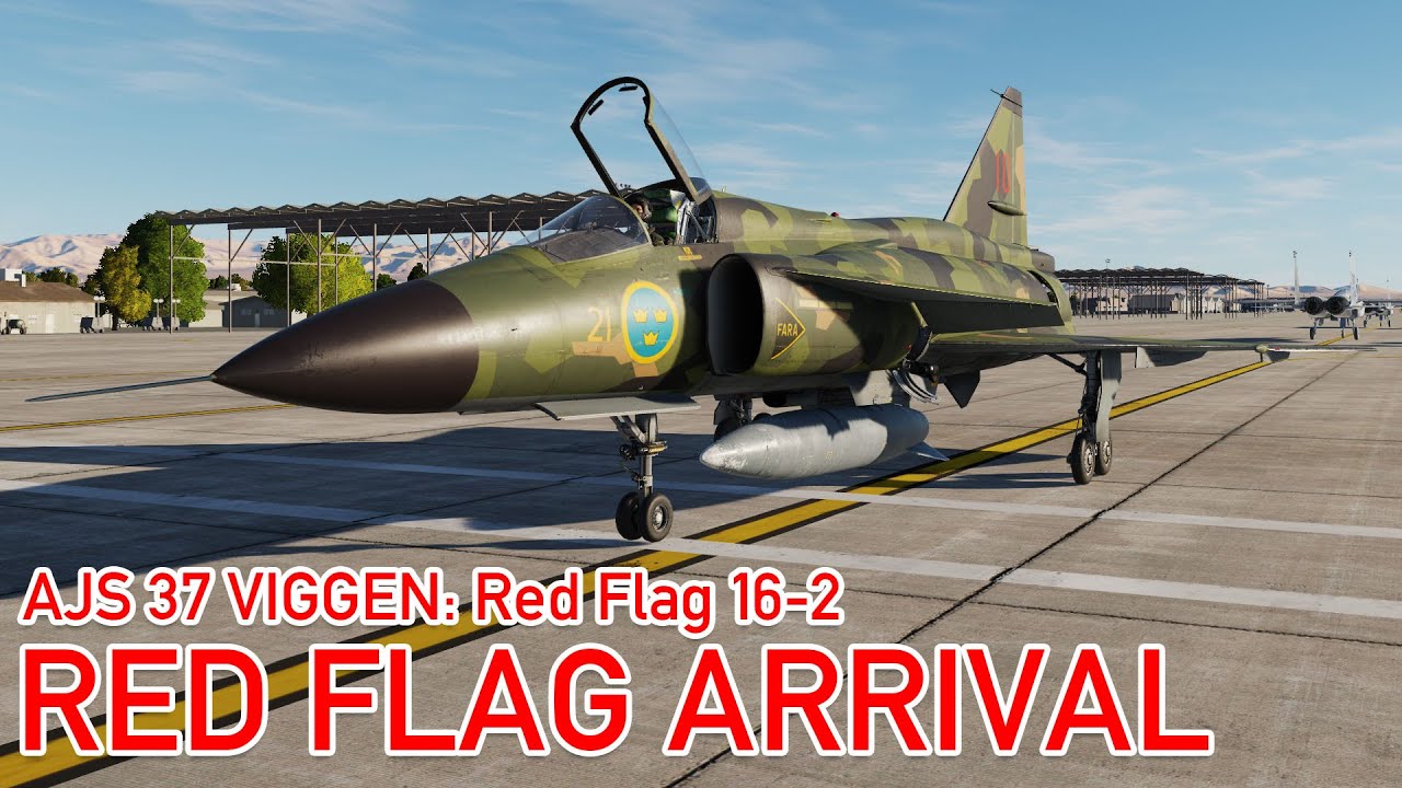 DCS AJS 37 Viggen Red Flag 16-2 Campaign: 01 - Red Flag Arrival - YouTube