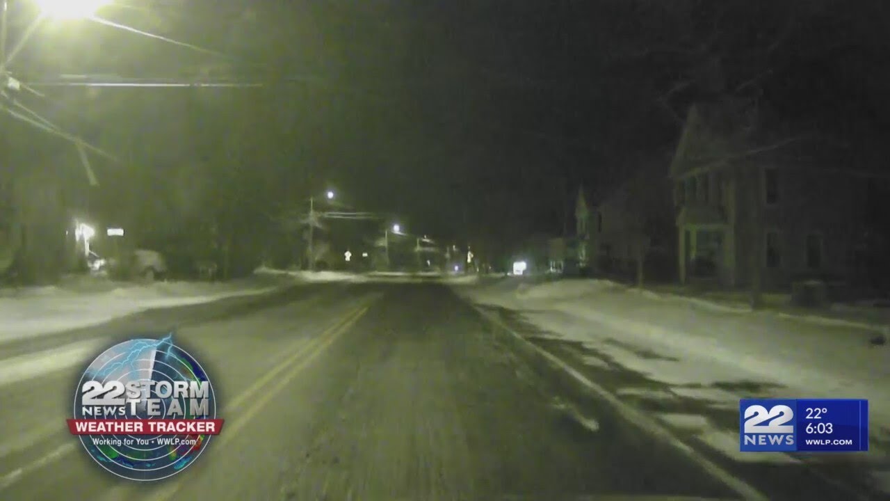 Snowy roads for morning commute in Hampshire, Franklin Counties - YouTube