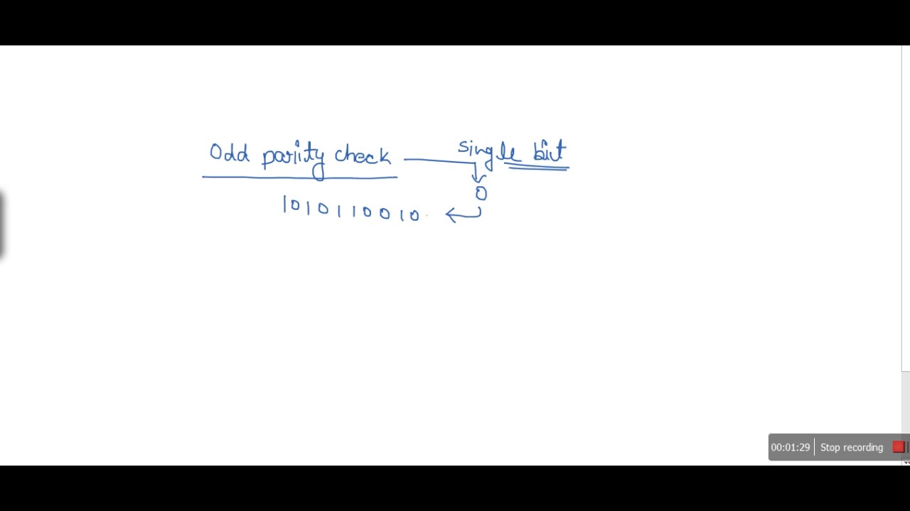 क्या होता है Odd and Even Parity Check जाने हिन्दी में - YouTube