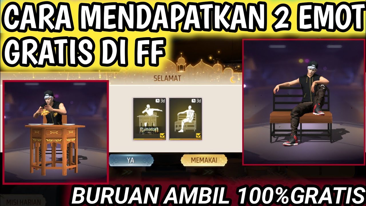 Cara Mendapatkan Emot Gratis Di FF || Cara Dapat Emot Nikmat Berbuka ...