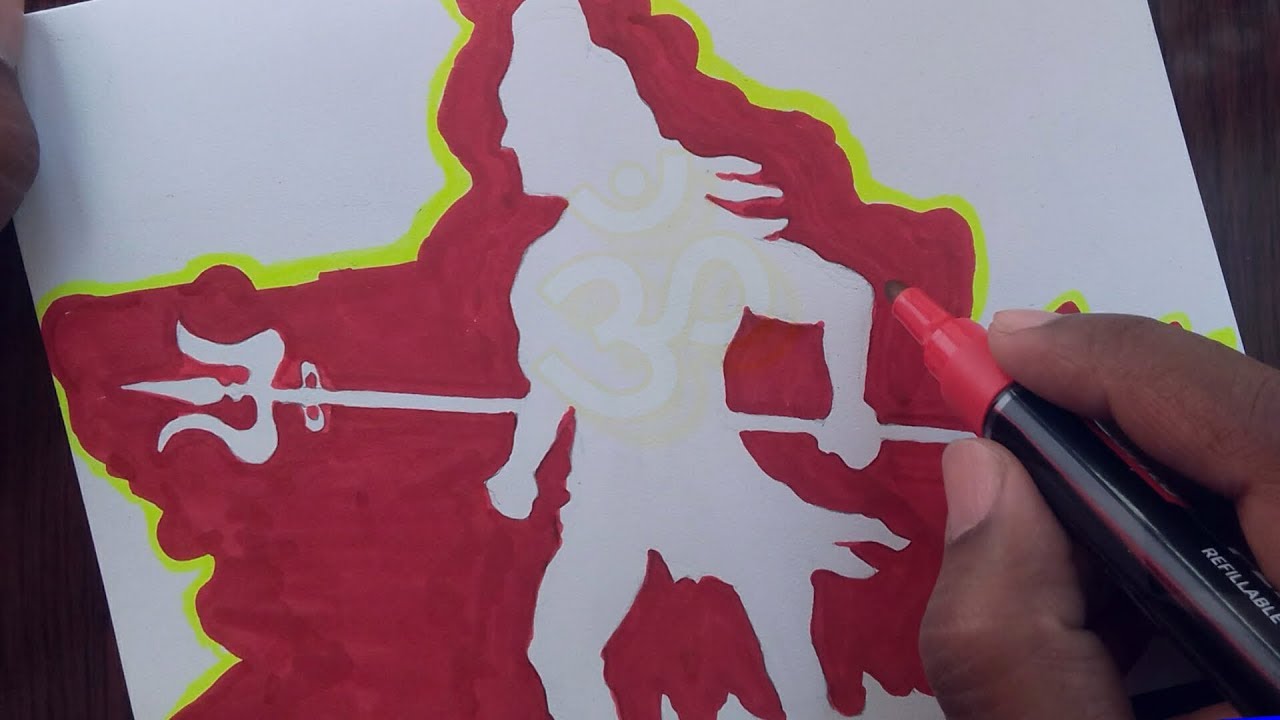Mahashivratri drawing easy || how to draw Lord Shiva step by step for ...