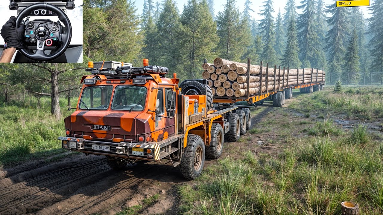 DAN 96320 - Hauling a Massive Logs Through Muddy Terrain | SnowRunner ...
