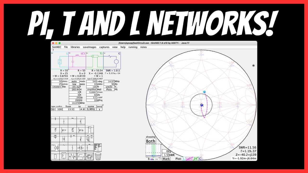 Pi, T and L Networks in Sim Smith - Ham Radio Antenna - YouTube