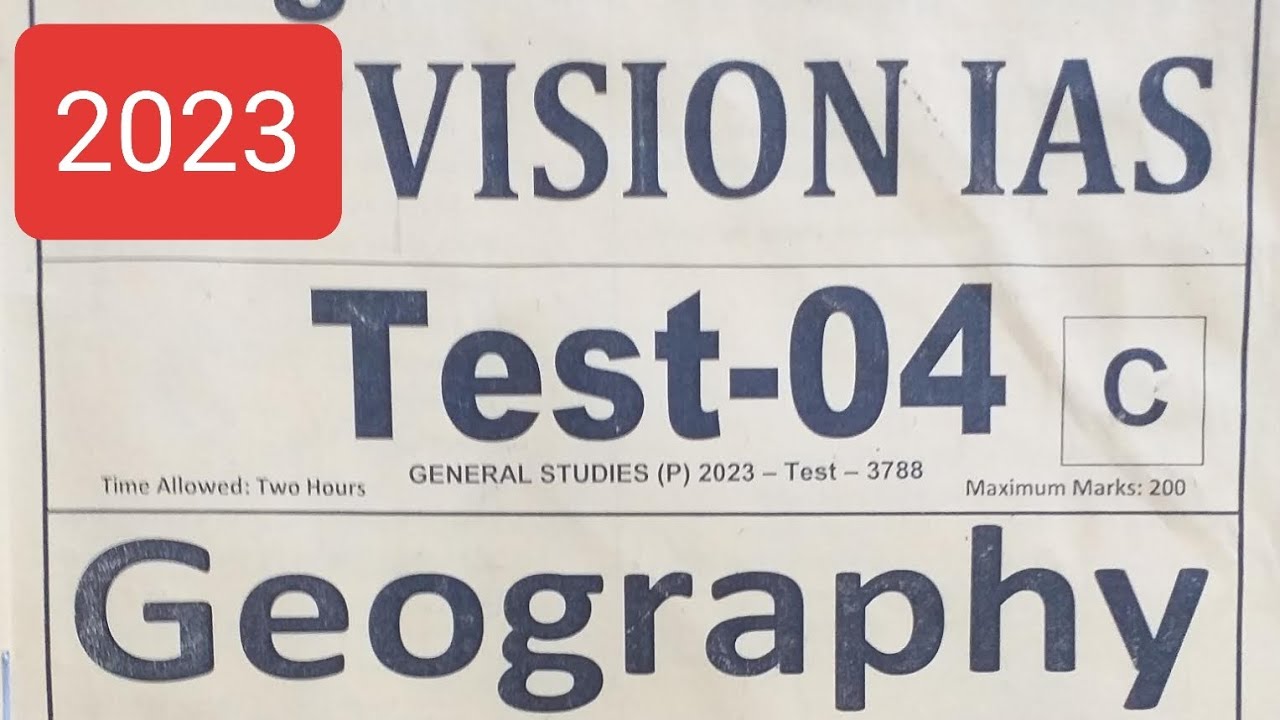 VISION IAS Test 04 Geography Discussion For Pt 2023 Vision Test Series VISION IAS Test 04 Geography Discussion For Pt 2023 Vision Test Series