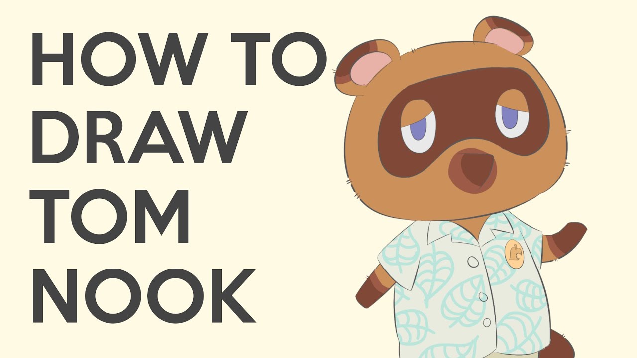 How to Draw Tom Nook from Animal Crossing SUPER EASY!! (no switch ...