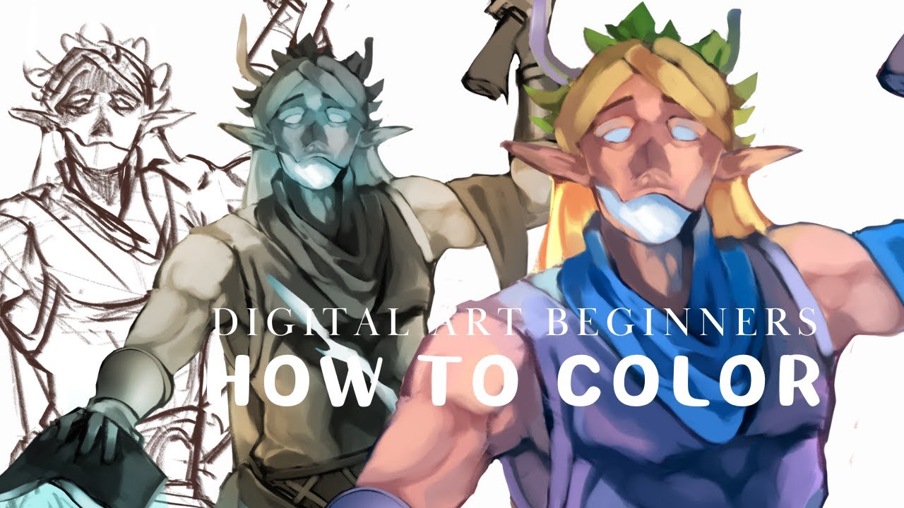 How to Color Characters with 5 Layers | Digital Art Tutorial - YouTube