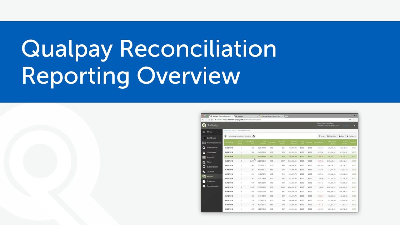 Qualpay Reconciliation Reporting Overview - YouTube