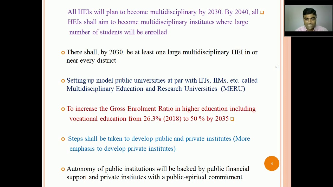 # NEP 2020 # Institutional Restructuring and Consolidation (Part I)# By ...