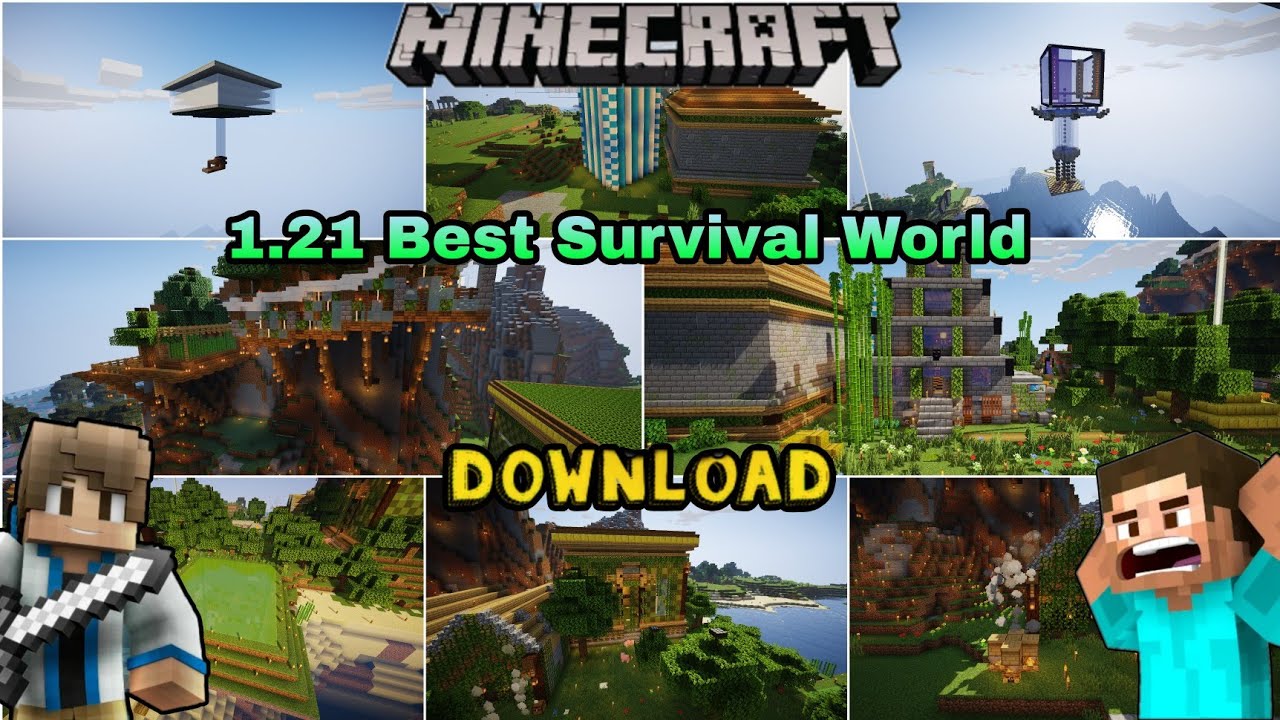 Best Survival World Download And True For Minecraft | 1.21 Best World ...