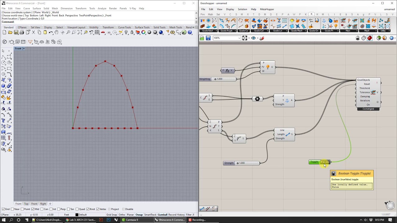 ARCH 231 - Vault Form-Finding with Kangaroo 2 and Grasshopper - YouTube