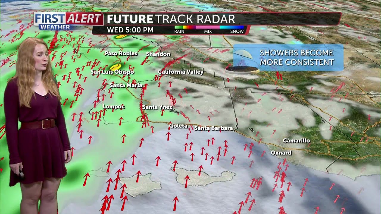 Rain showers and a chance of T-storms Wednesday - YouTube