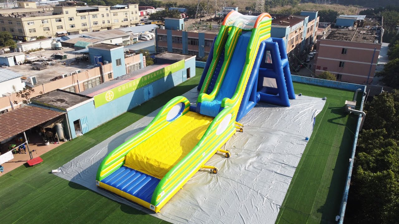 Giant Inflatable Slide With Extreme Jump Commerical Inflatable Wet/Dry ...