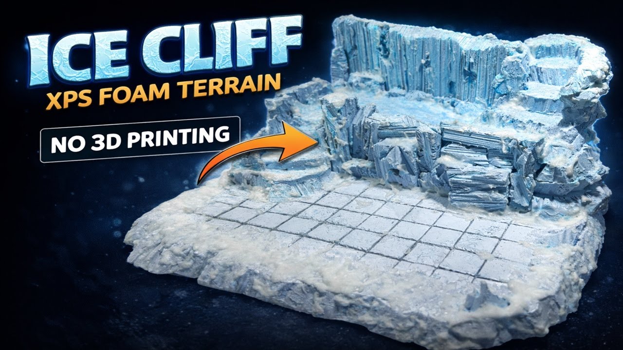 How to Make Ice Cliff Terrain for D&D with XPS Foam | Tabletop Tutorial ...