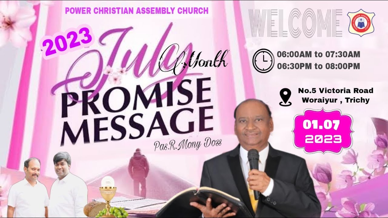 🔴🔴🔴LIVE I PCA CHURCH JULY MONTH PROMISE MORNING SERVICE | PCA CHURCH ...
