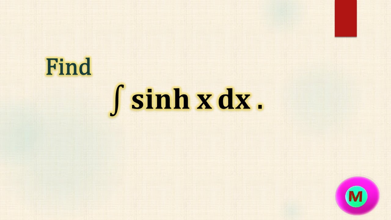 #Find integral ∫ sinh x dx .📚📖🖋 - YouTube