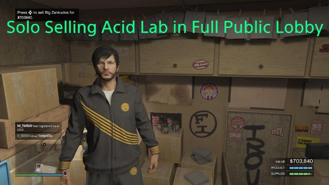 GTA V Solo Selling Acid Lab in Full Public Lobby #17 - YouTube