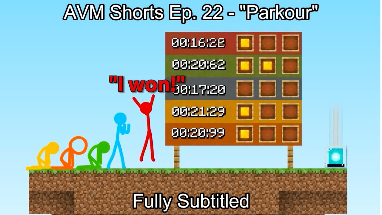 Parkour - Animation vs. Minecraft Shorts Ep. 22 (Fully Subtitled) - YouTube