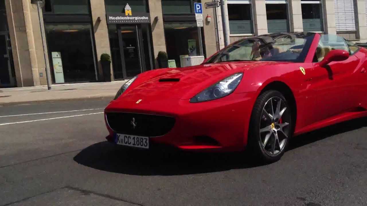 Women driving Ferrari California - YouTube