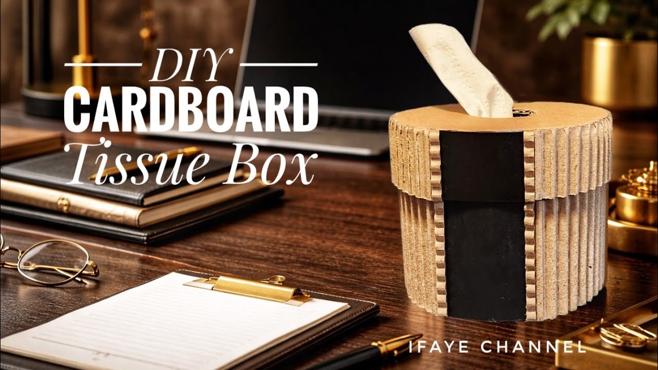 Cardboard Tissue Box / Cardboard Crafts - YouTube