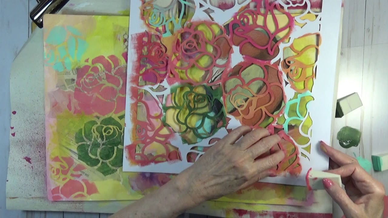 Creating Journal Pages #4 - Collage & Oil Pastels - YouTube