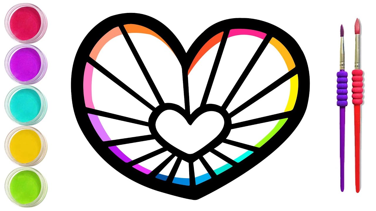 How to draw hearts💖| cara menggambar hati | 하트그리기 #drawcutethings # ...