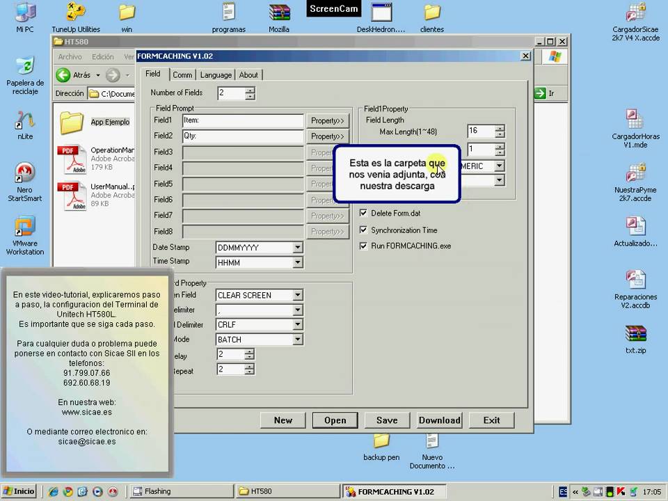 Unitech HT580 Programacion terminal - YouTube