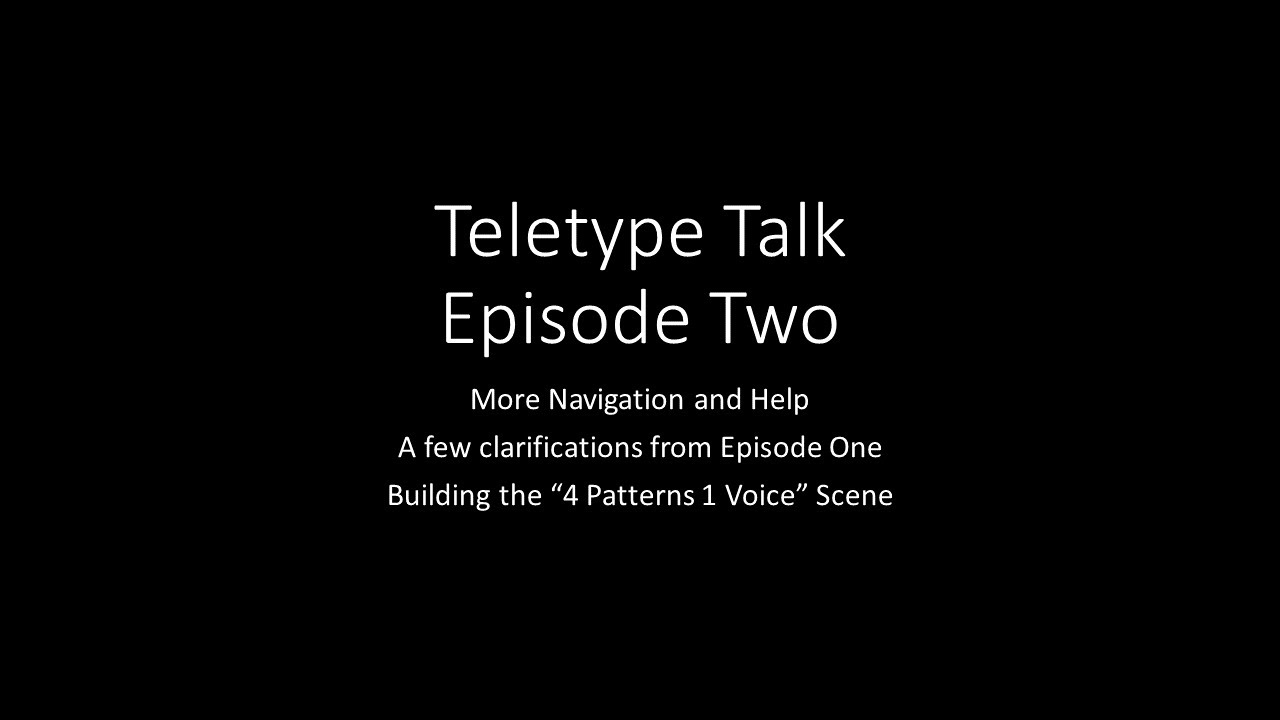 Teletype Talk - Episode Two - YouTube