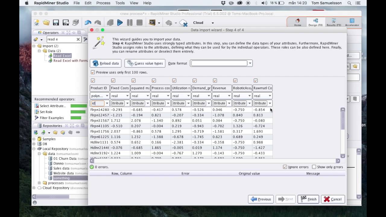 CS2041 - RapidMiner for Clustering - YouTube