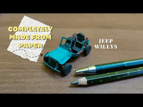 Homemade Small Car Made From Paper. Jeep Willys - YouTube