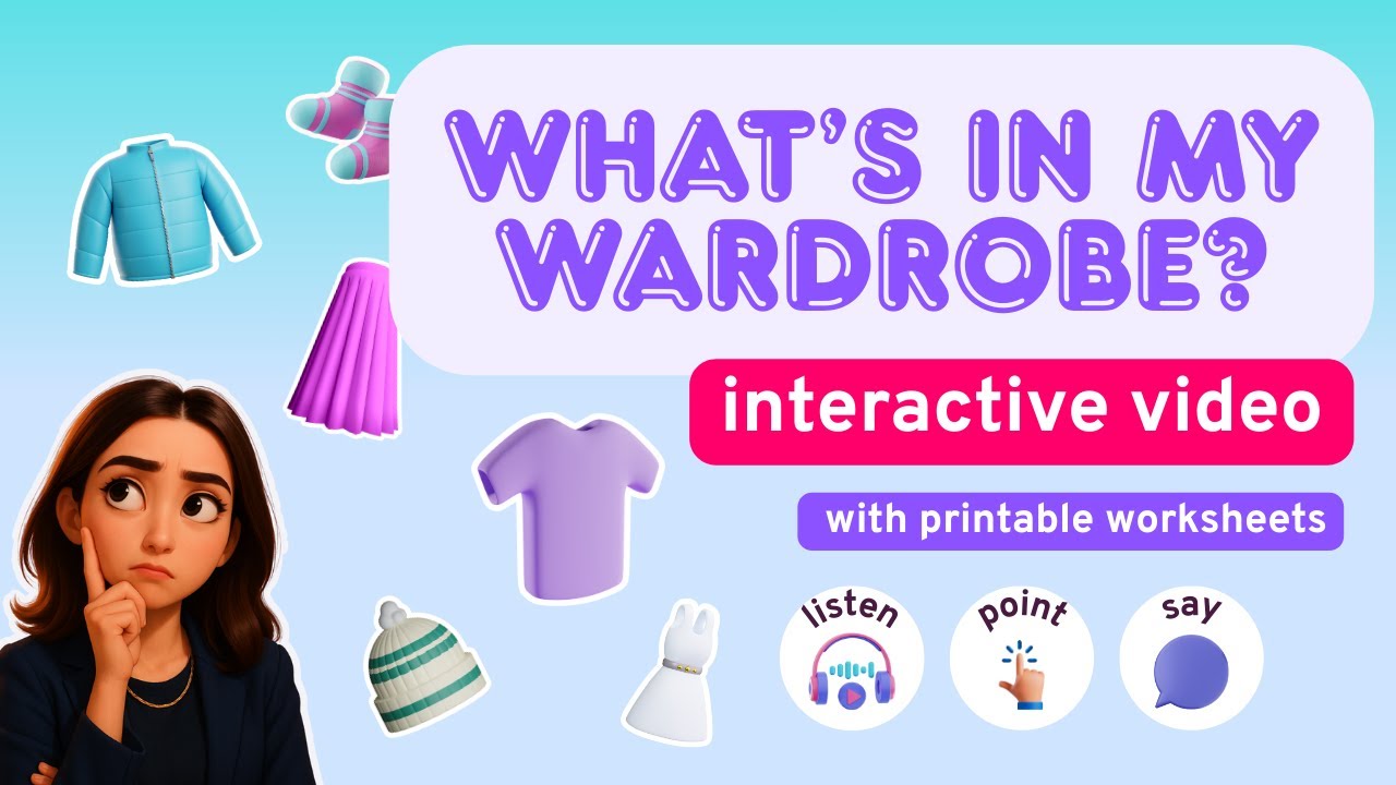 What’s in My Wardrobe? | Clothes Vocabulary for Kids | Free Printable ...
