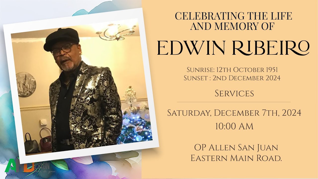 The Funeral Service of Edwin Ribeiro - YouTube