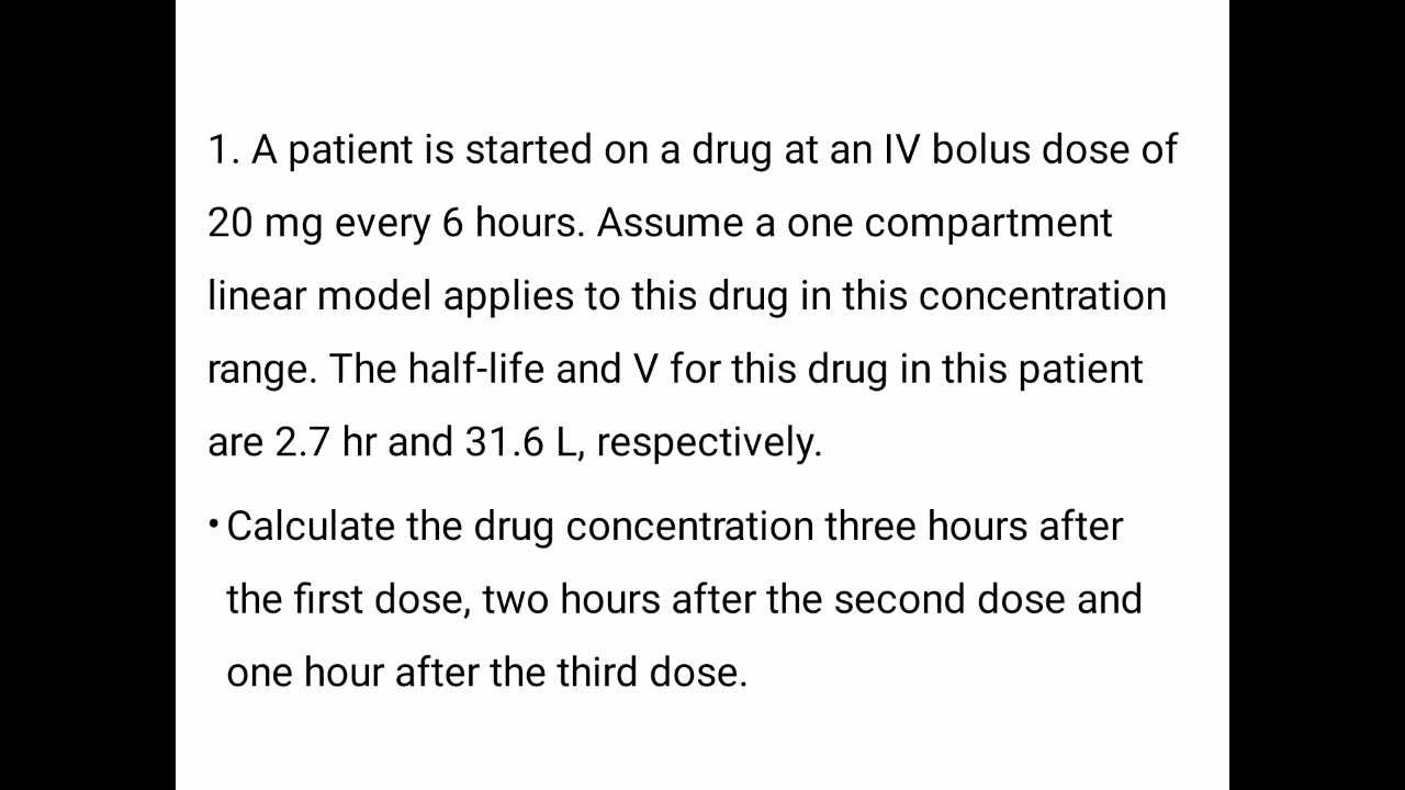 A question in multiple iv bolus dosing - YouTube