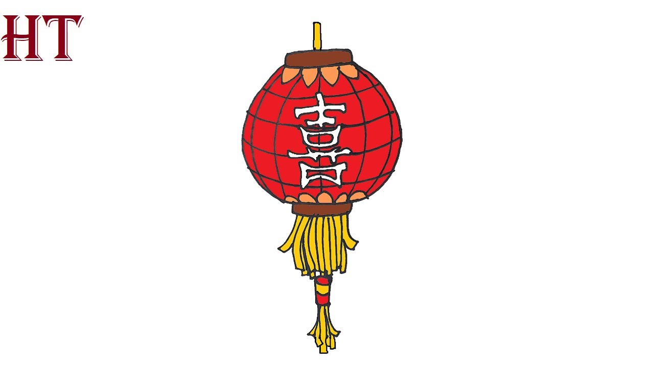 How To Draw A Lantern easy Step by Step - YouTube