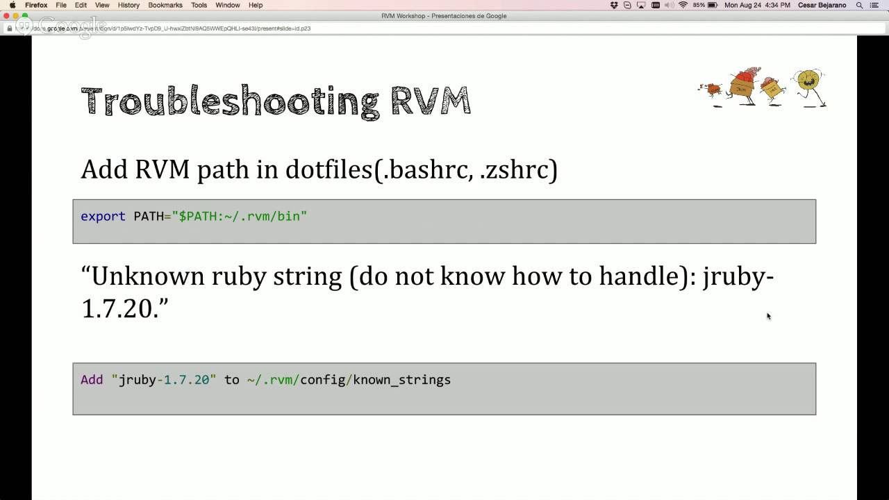 RoR Worshop 13: RVM: Ruby Virtual Machine by Charlos Chacon - YouTube