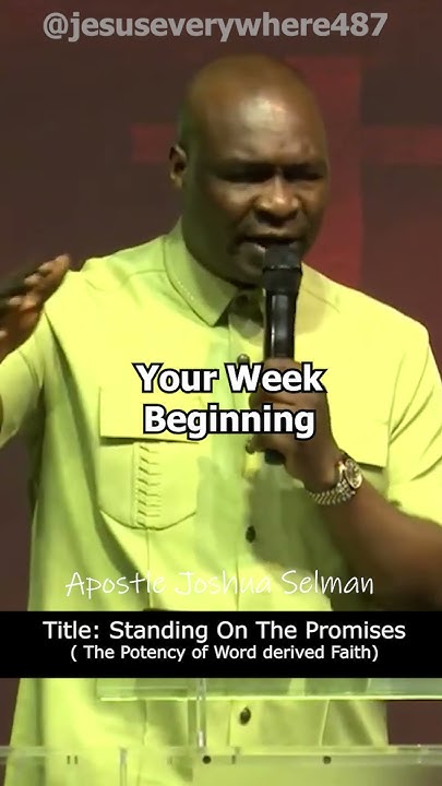 Your Week Beginning | Apostle Joshua Selman - YouTube