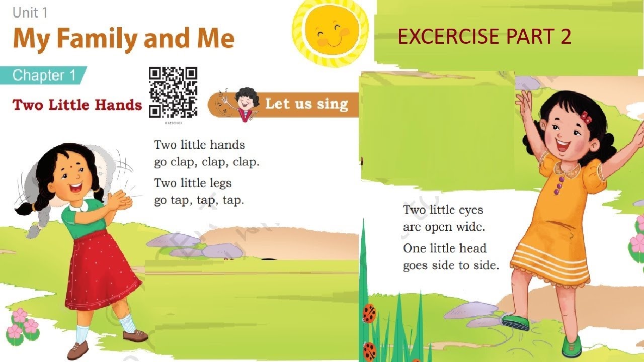 TWO LITTLE HANDS EXERCISE PART 2 MY FAMILY AND ME MRIDANG CHAPTER 1 CLASS 1 BRAMS ONLINE NCERT ...