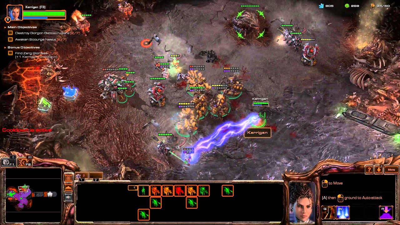 SC2 Heart of the Swarm Mission 5: Fire in the Sky (Brutal) - YouTube