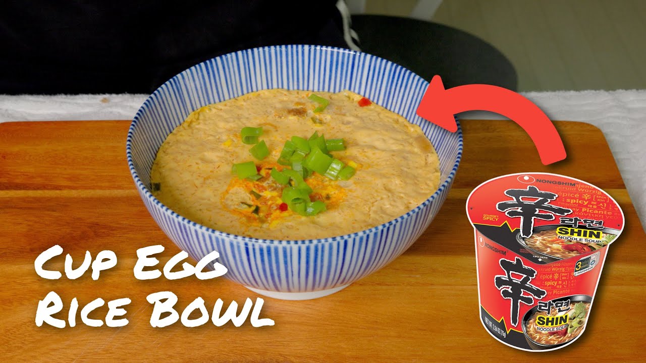 How to cook Cup Egg Rice Bowl - YouTube
