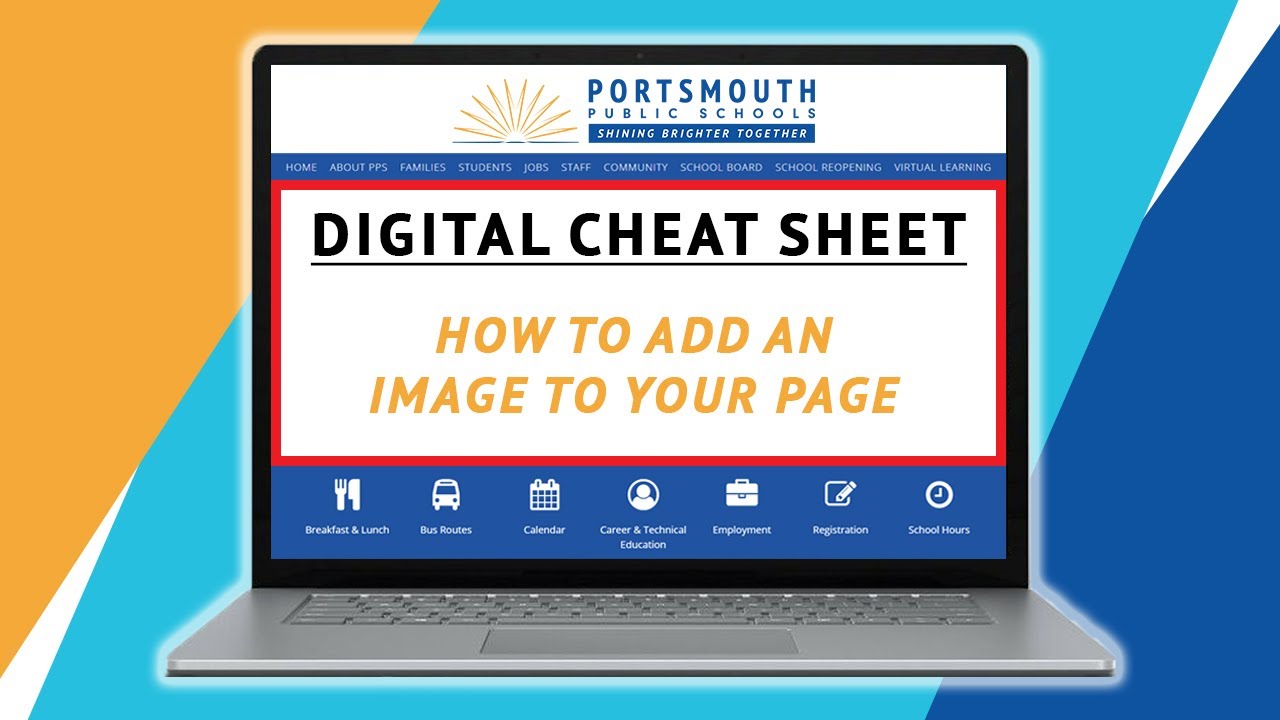 Digital Cheat Sheet - How to Add an Image on Your Page - YouTube