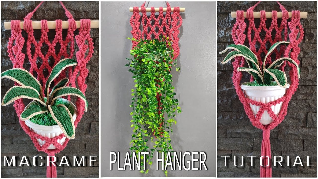 DIY Macrame Plant Hanger Tutorial - YouTube