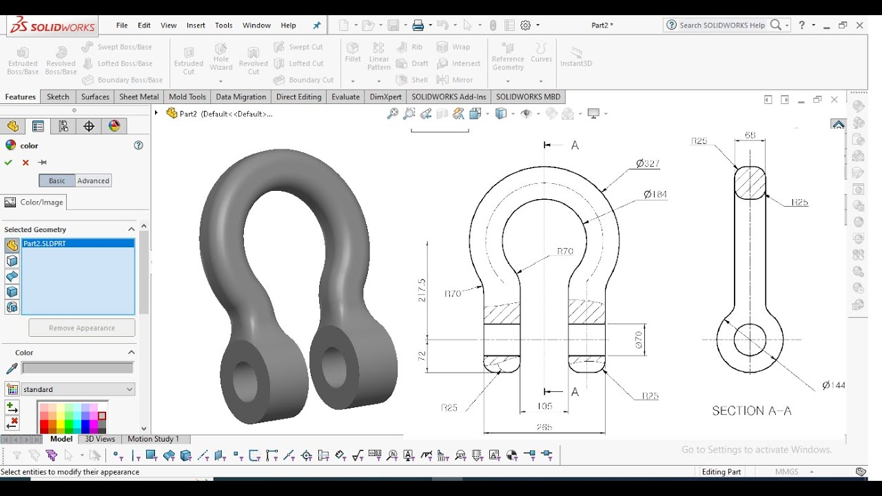 Solidworks | clip | Sweep - YouTube