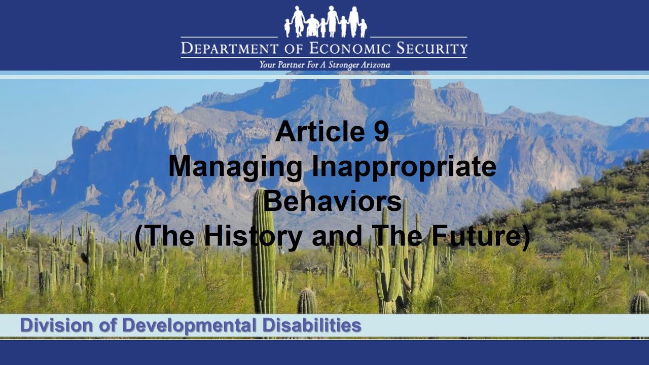 Article 9 Webinar on Managing Inappropriate Behavior - YouTube